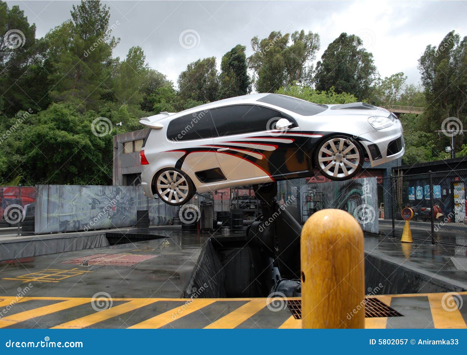 Flying car trick editorial photography. Image of america - 5802057
