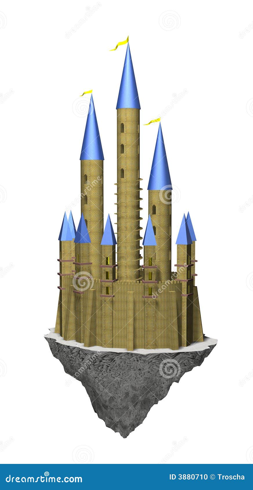 Flying Castle Stock Photo | CartoonDealer.com #3880710