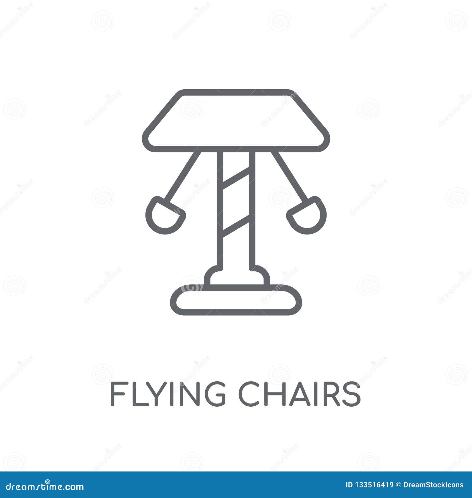 Flying Chairs Linear Icon. Modern Outline Flying Chairs Logo Con Stock ...