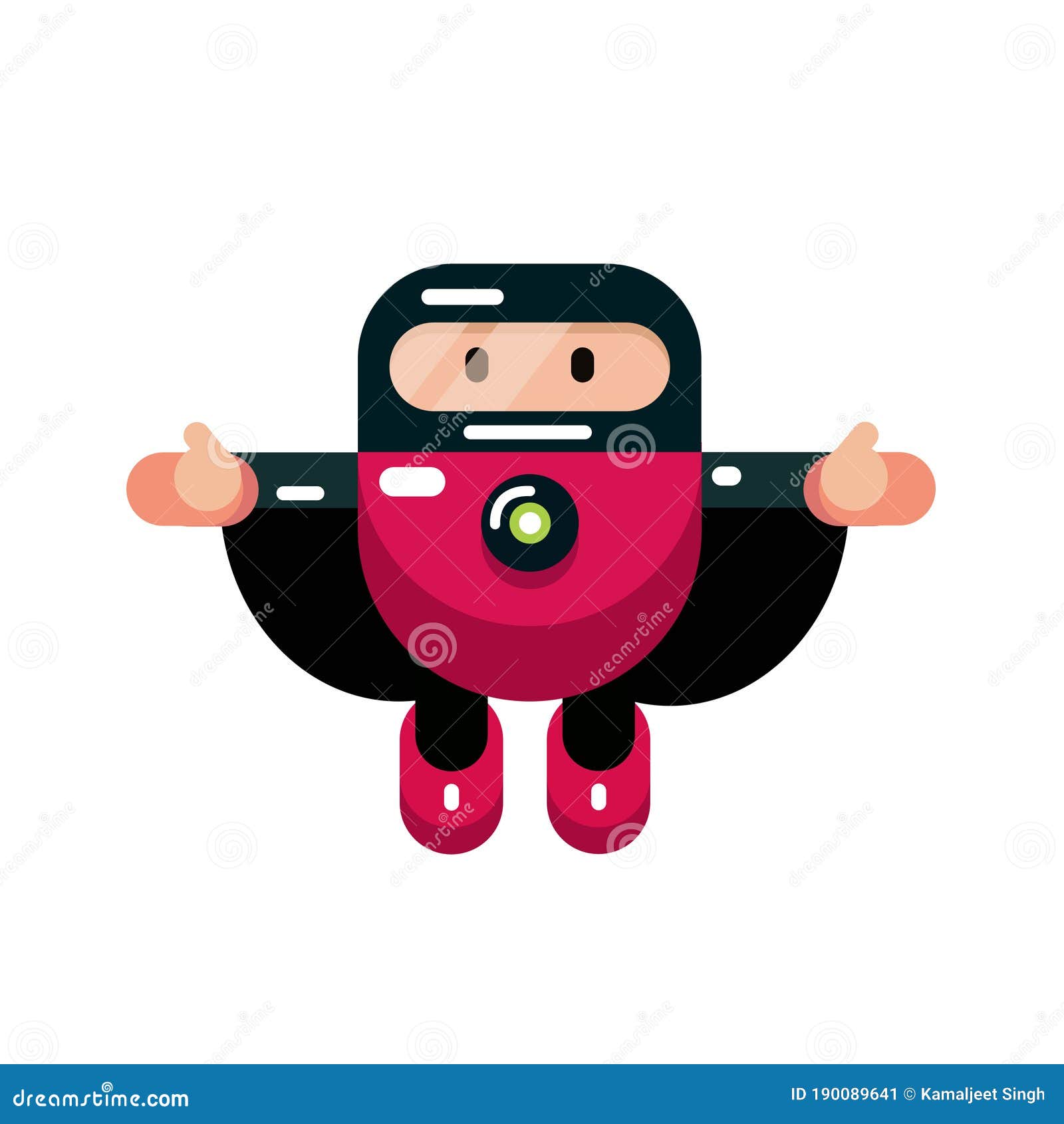 Simple Flat Flying Character Design with the Help of Illustrator Stock ...