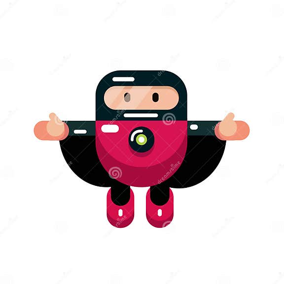 Simple Flat Flying Character Design with the Help of Illustrator Stock ...