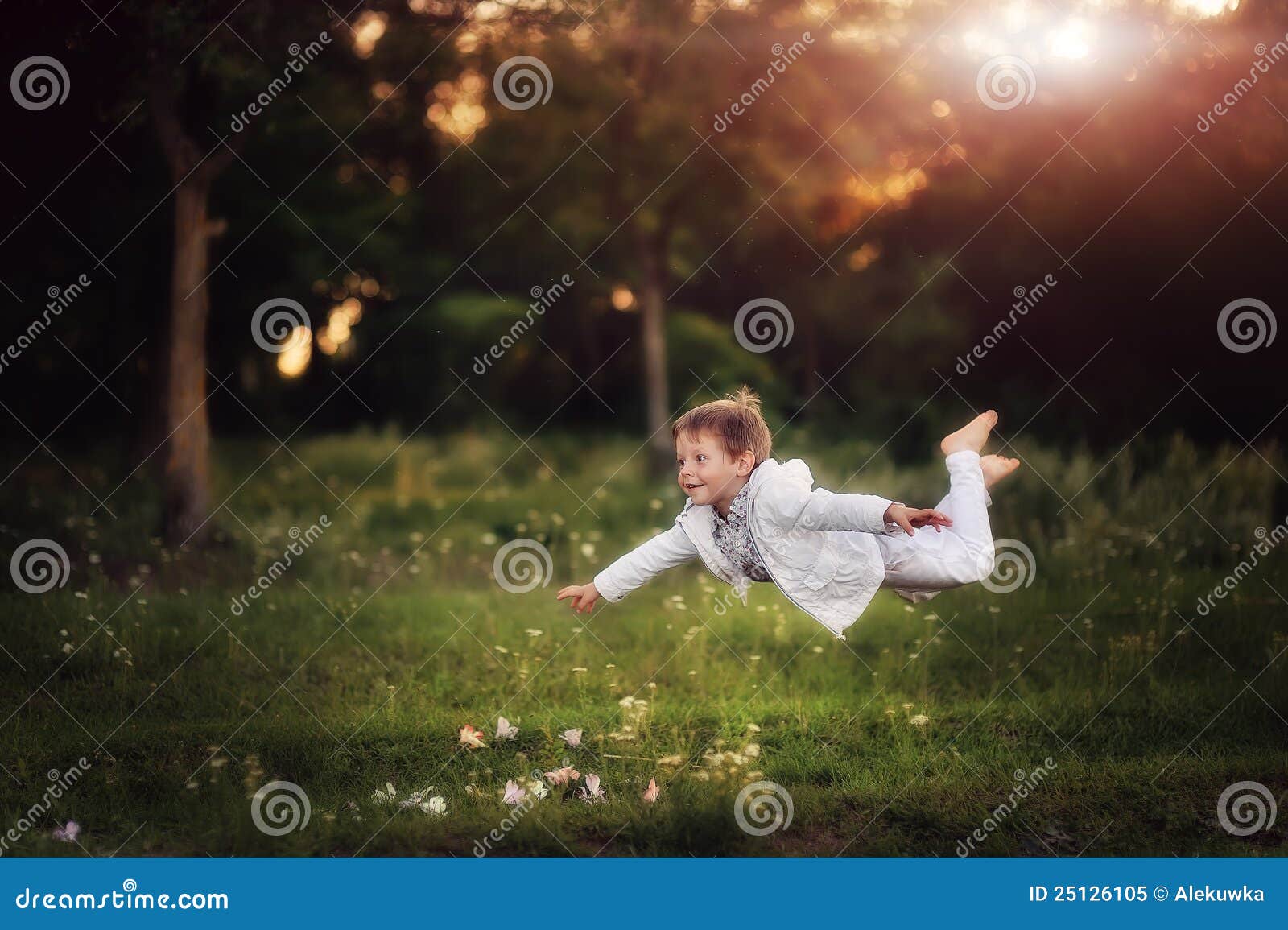 The flying child stock image. Image of outdoors, clothing - 25126105