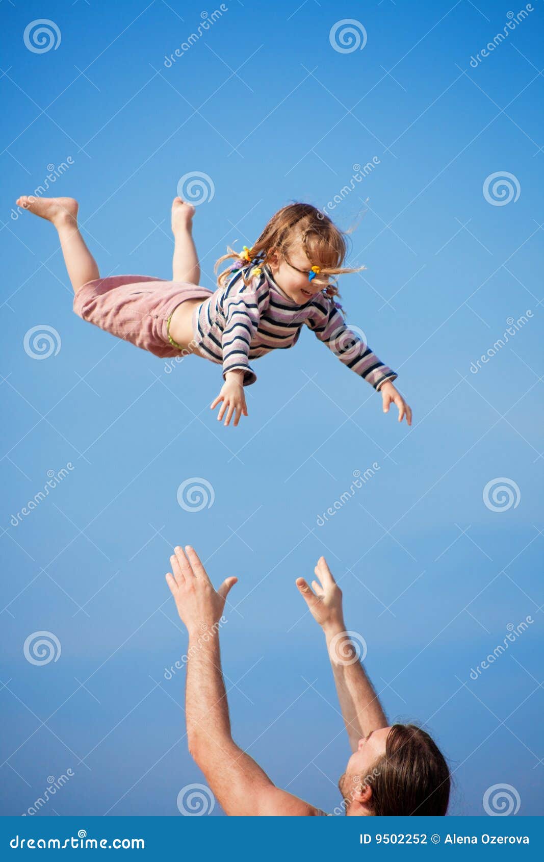 Flying child stock photo. Image of parenting, father, enjoy - 9502252