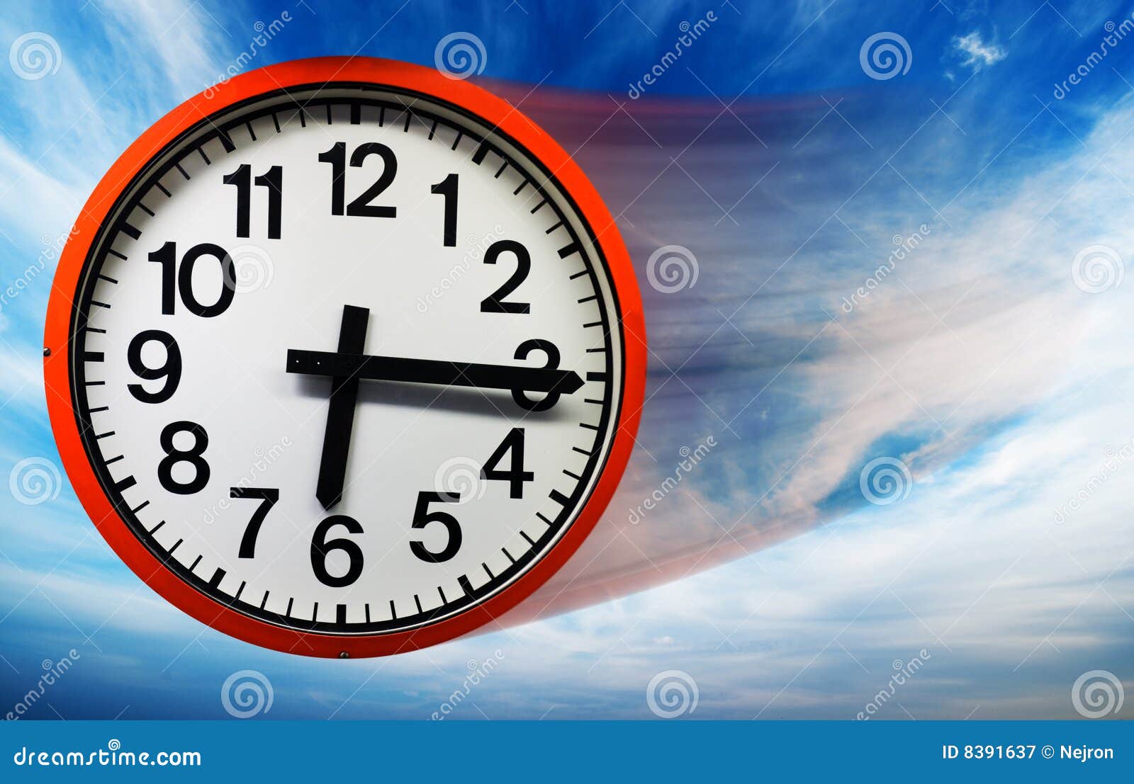 Flying clock stock image. Image of blue, alarm, device - 8391637