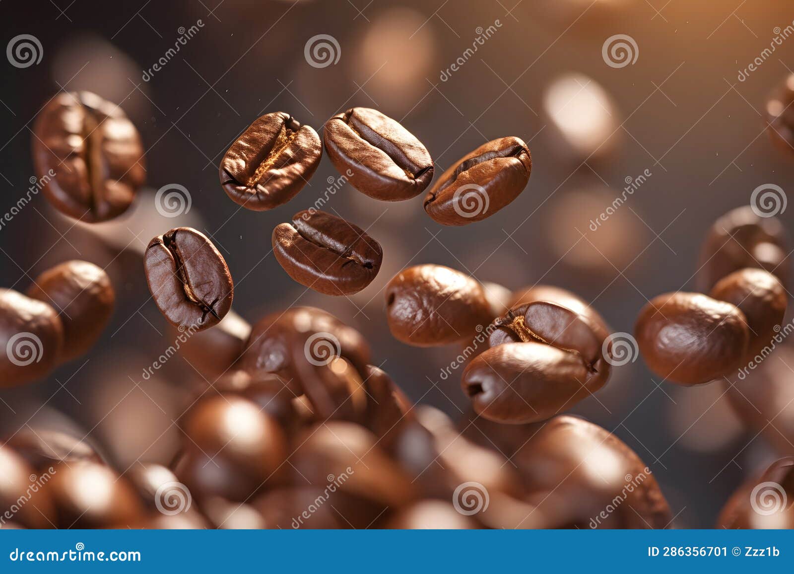Flying Coffe Beans, Neural Network Generated Photorealistic Image Stock ...