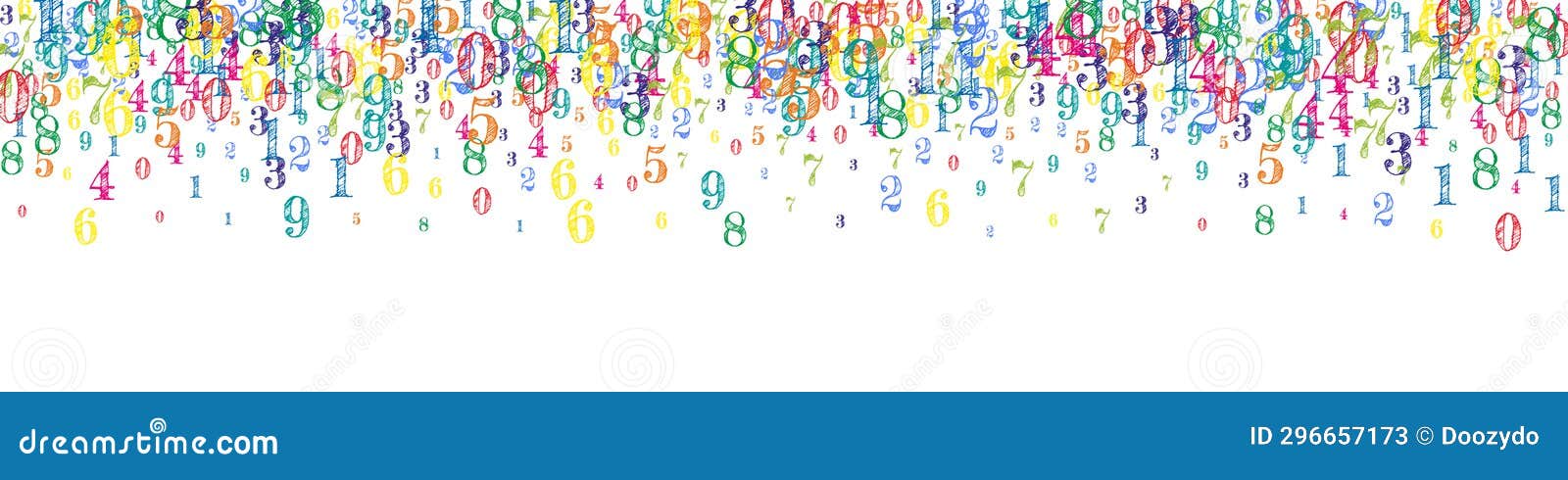 Flying Colorful Digits and Numbers Stock Image - Image of commemoration ...