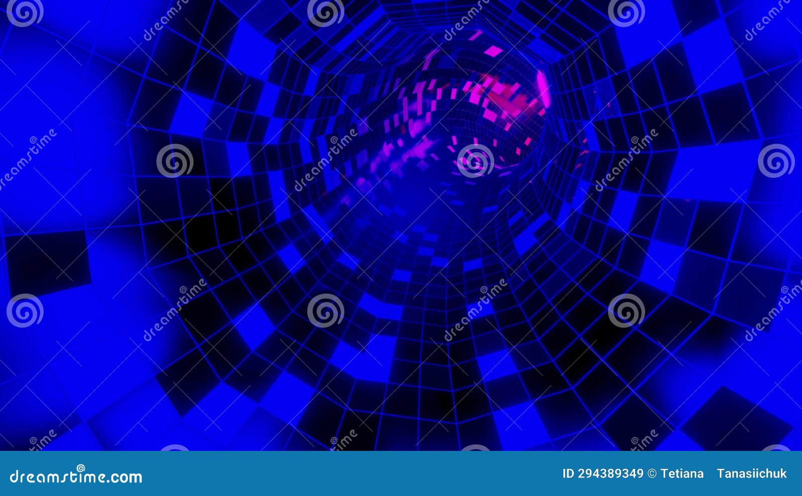 Flying through Colorful Mirror Structures, Creating a Tunnel-like ...