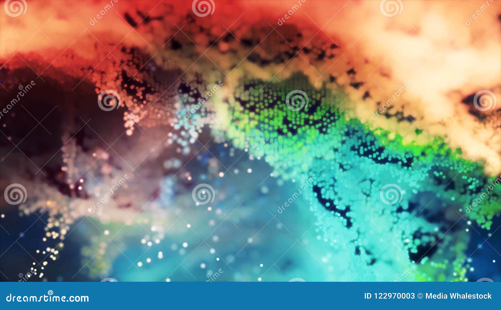 Flying through Colorful Particles, Amazing Background with Vibrations ...