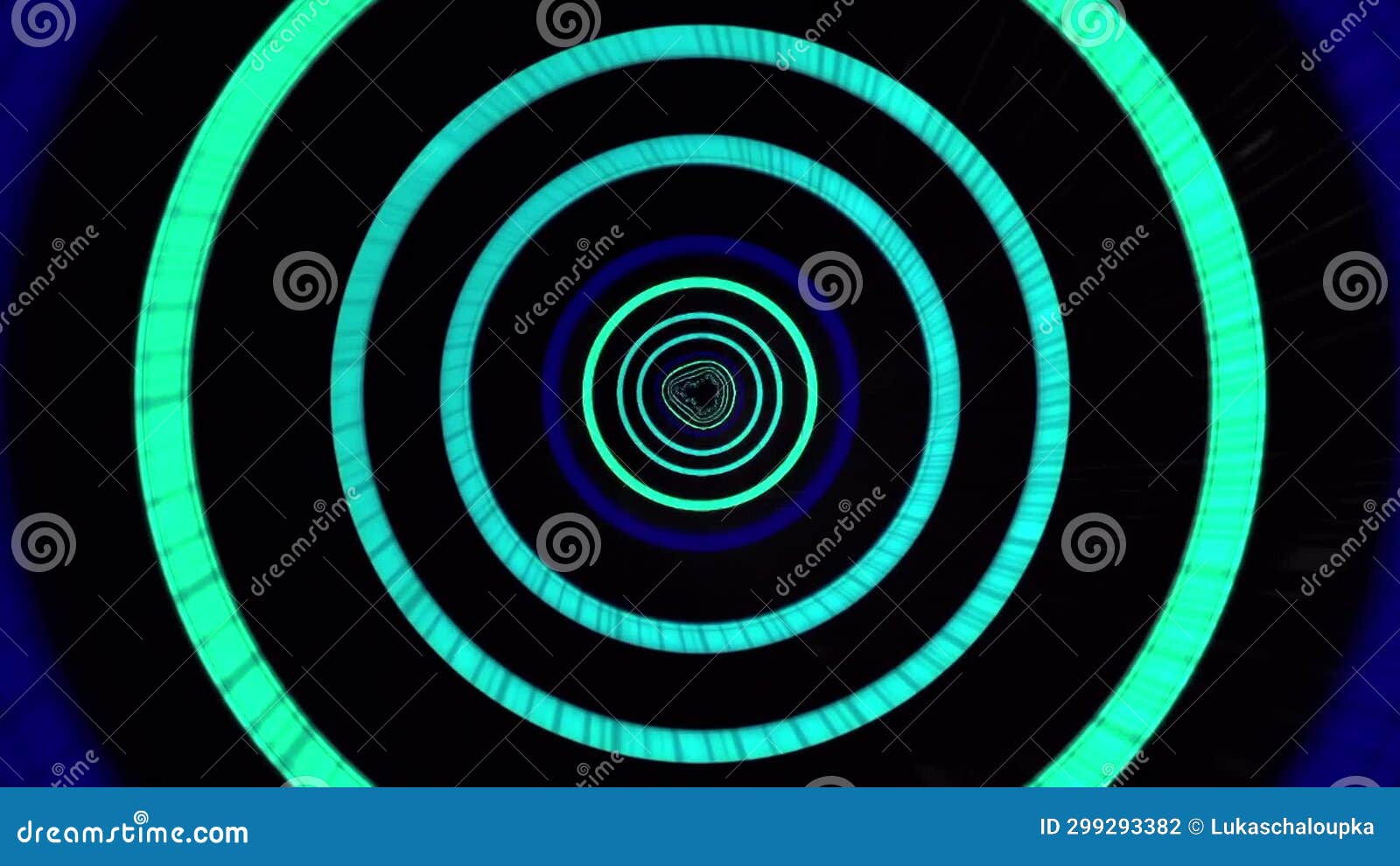 Flying through Colorful Pulsing Abstract Glowing Circle. Speed, Loop ...