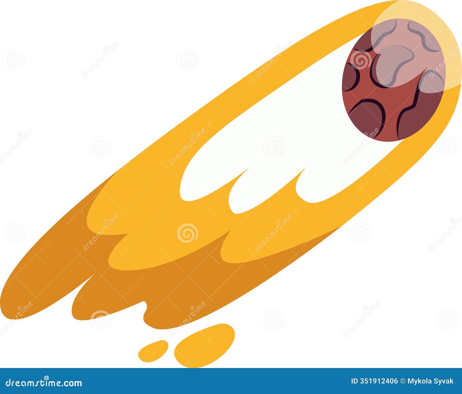 Flying Comet in Cosmos stock illustration. Illustration of abstract ...