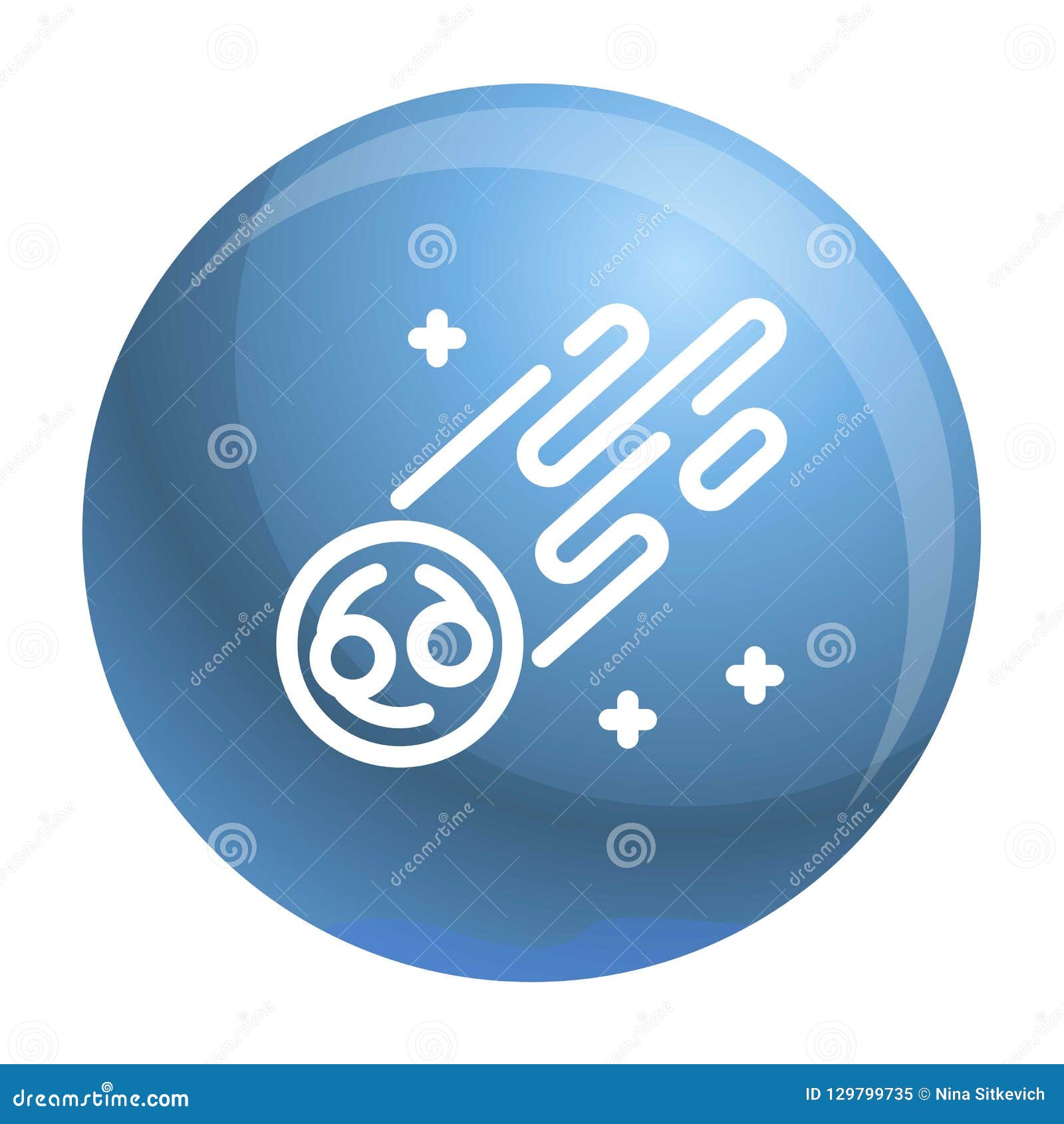 Flying Comet Icon, Outline Style Stock Vector - Illustration of icon ...
