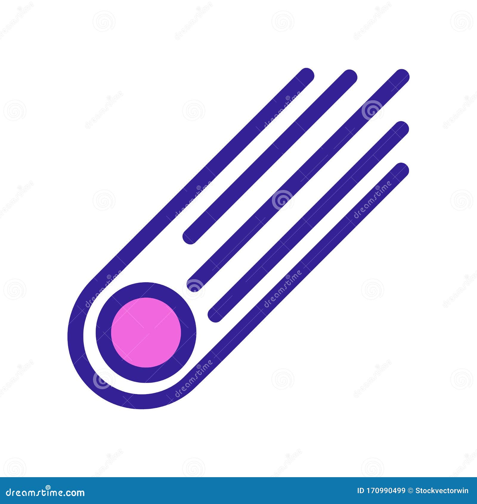 Flying Comet Icon Vector. Isolated Contour Symbol Illustration Stock ...