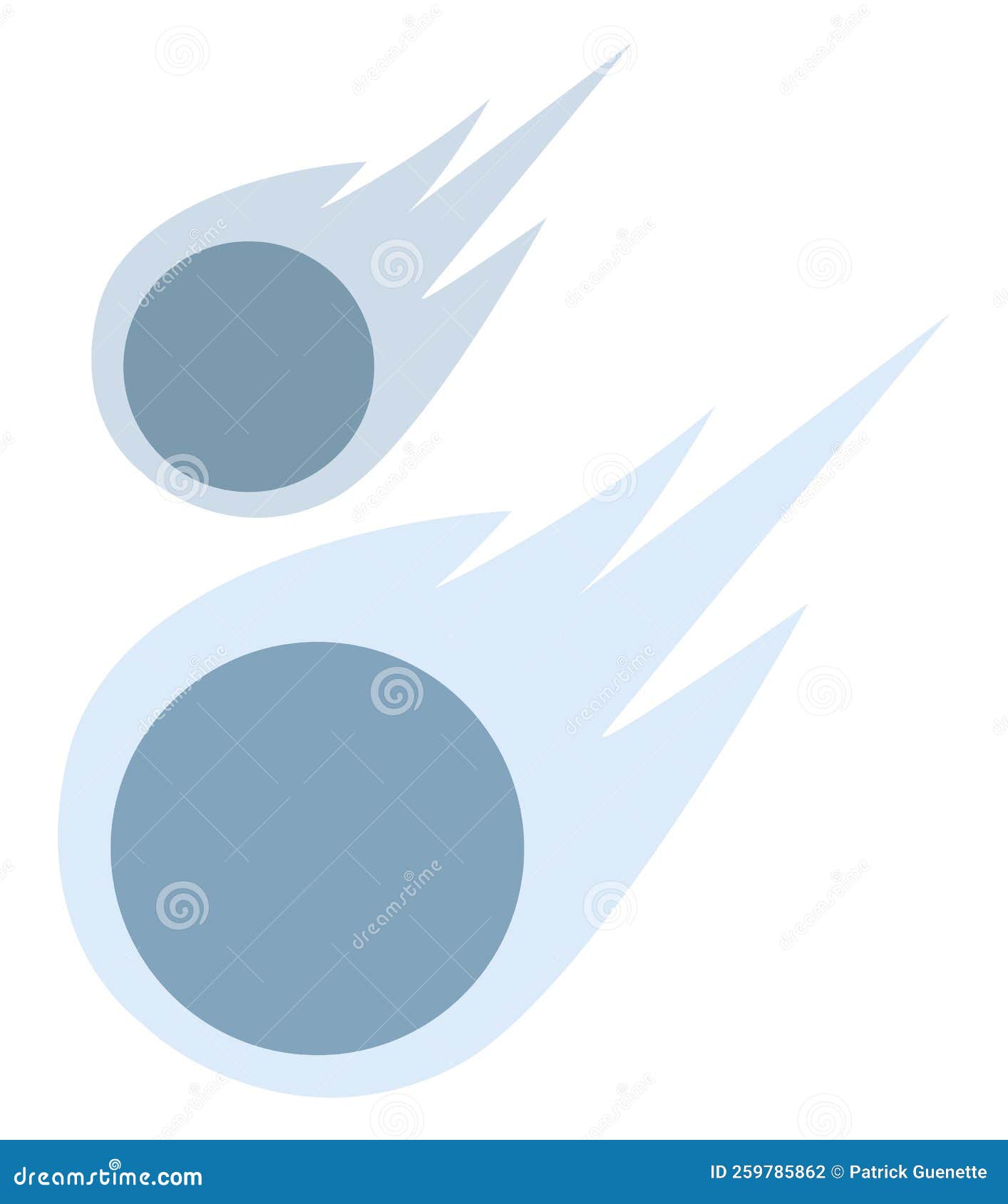 Flying comet, icon stock vector. Illustration of spark - 259785862