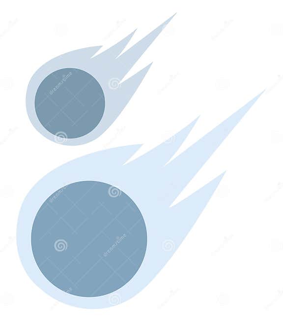Flying comet, icon stock vector. Illustration of spark - 259785862