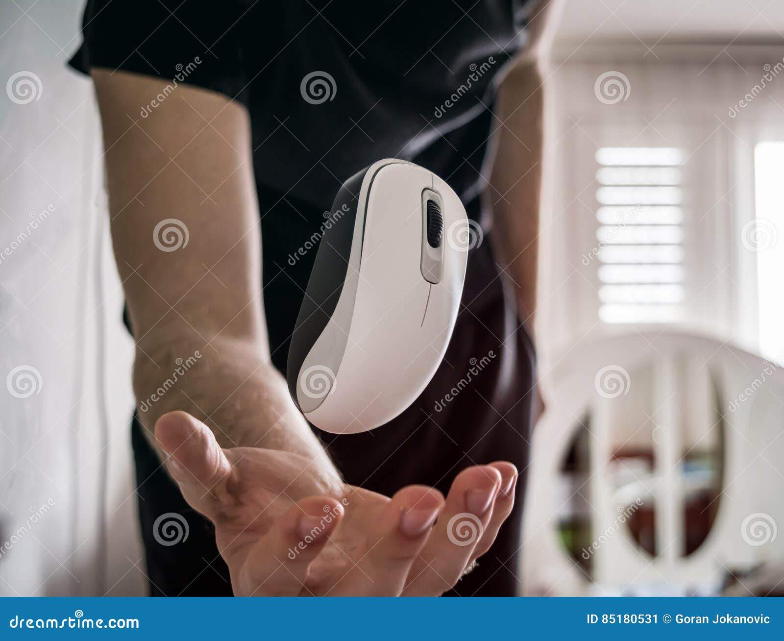 Flying computer mouse stock image. Image of contrast - 85180531