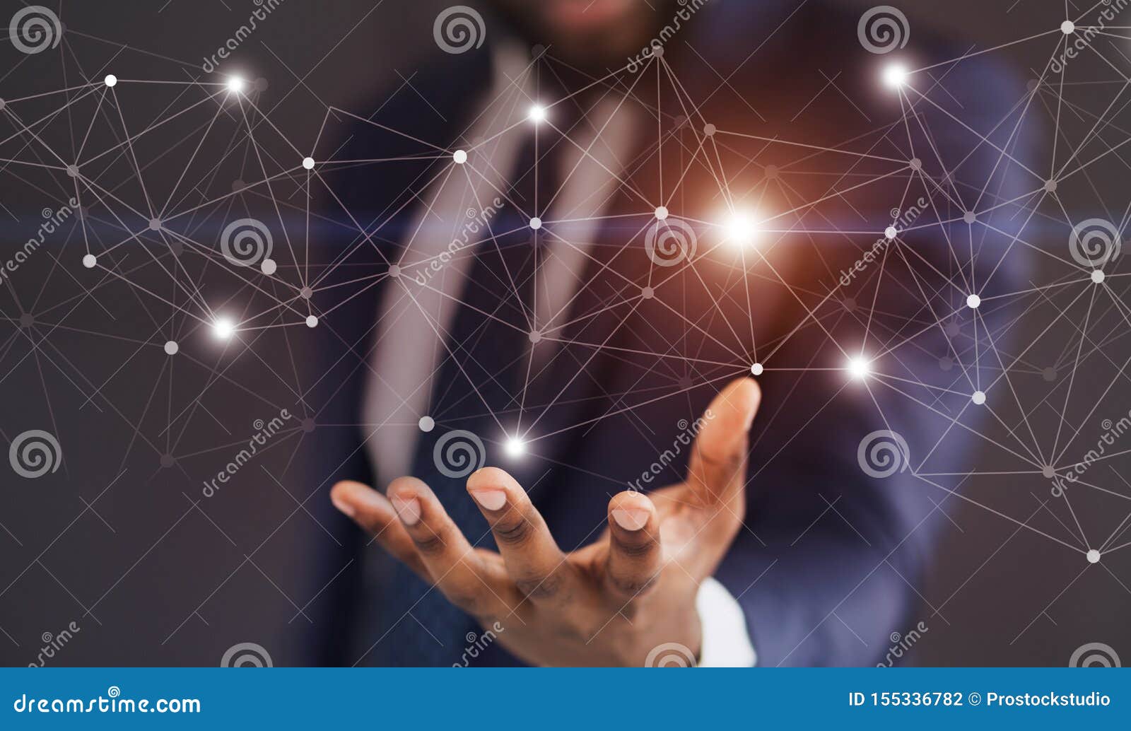 Flying Connections with Lightning Points on Transparent Screen Stock ...