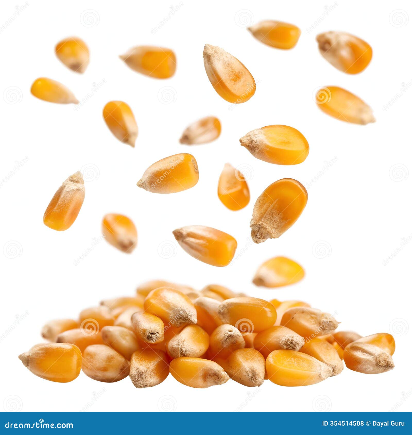 Flying Corn Seeds Clipart On White Background Royalty-Free Cartoon ...