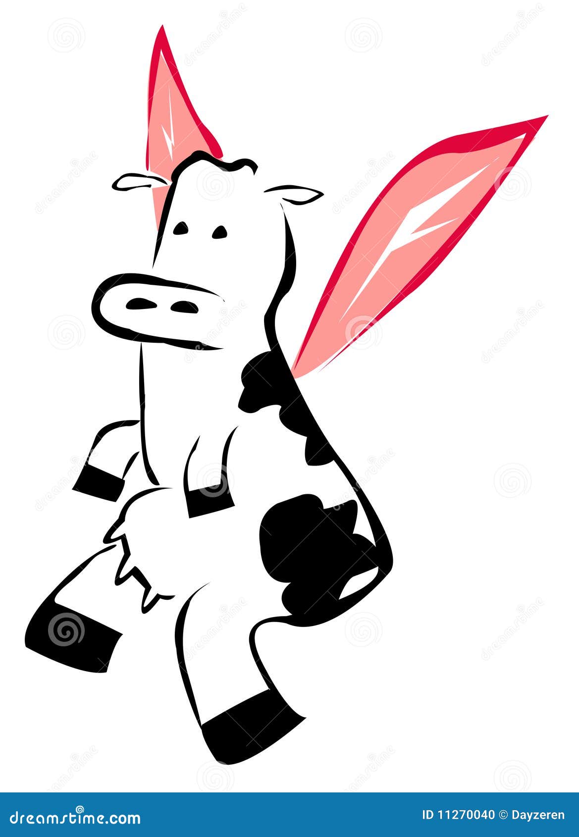 Flying Cow stock vector. Illustration of graphic, symbol - 11270040