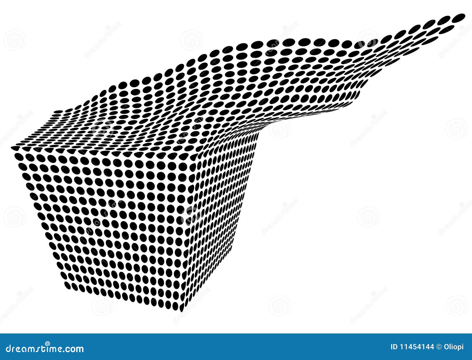 Flying Cube stock vector. Illustration of design, shape - 11454144