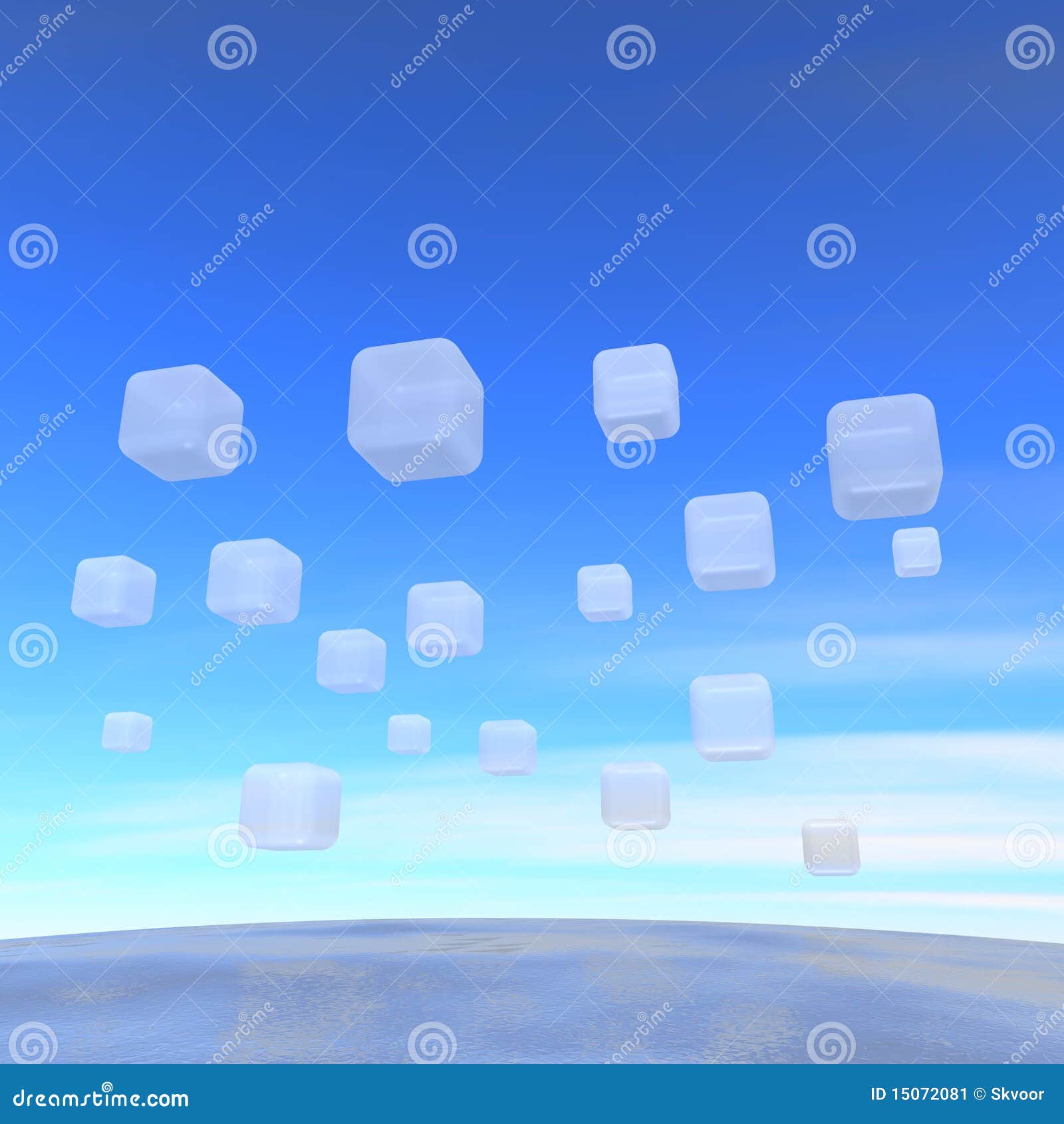 Flying cubes stock illustration. Illustration of boxes - 15072081