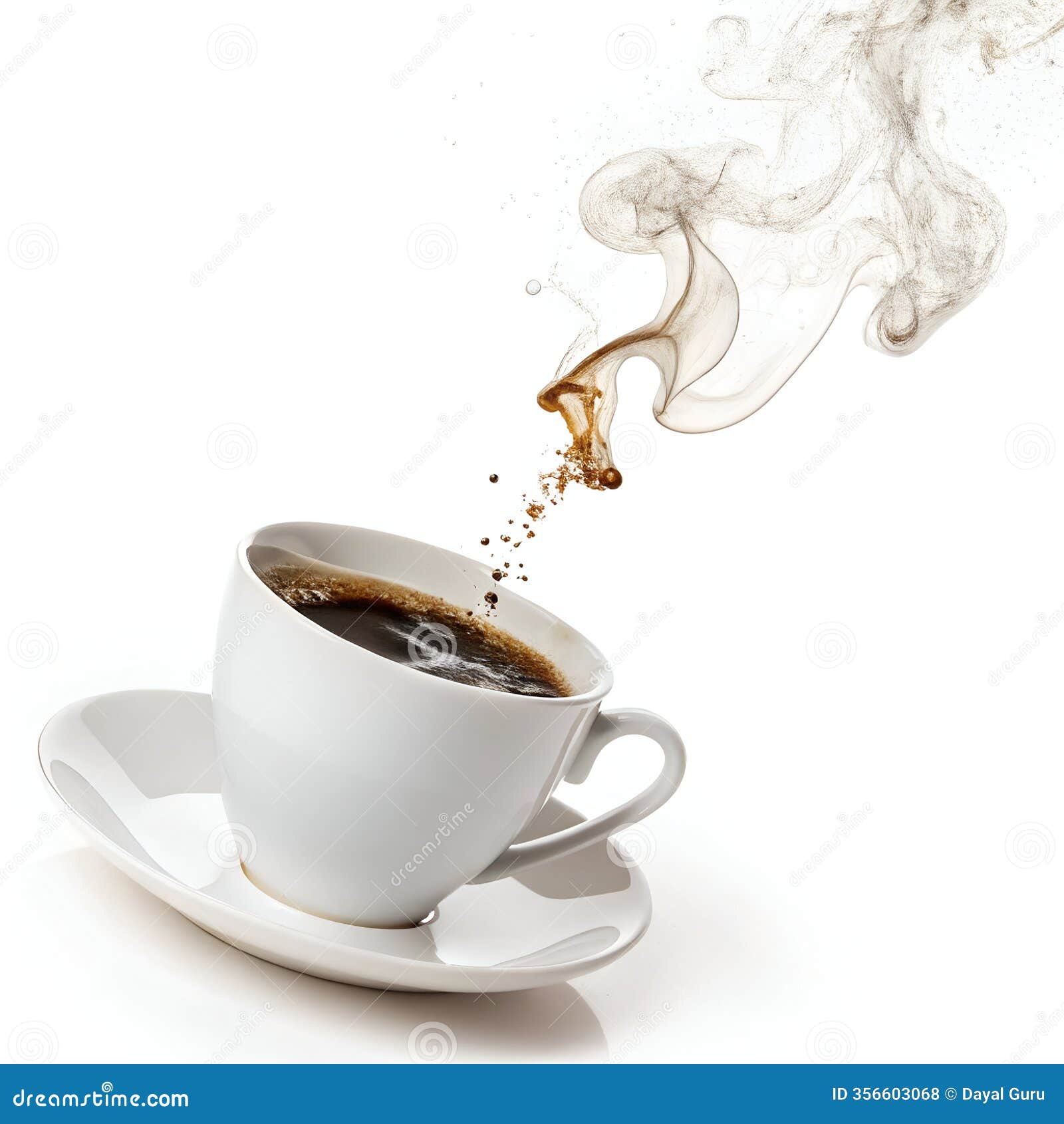 Flying Cup of Coffee stock illustration. Illustration of culture ...