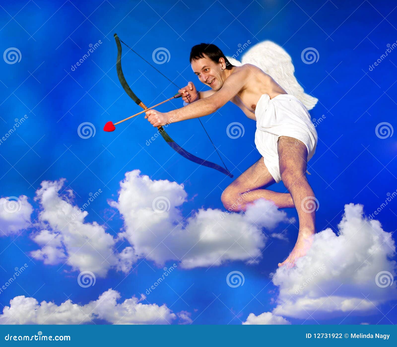 Flying Cupid stock photo. Image of romance, love, empathy - 12731922