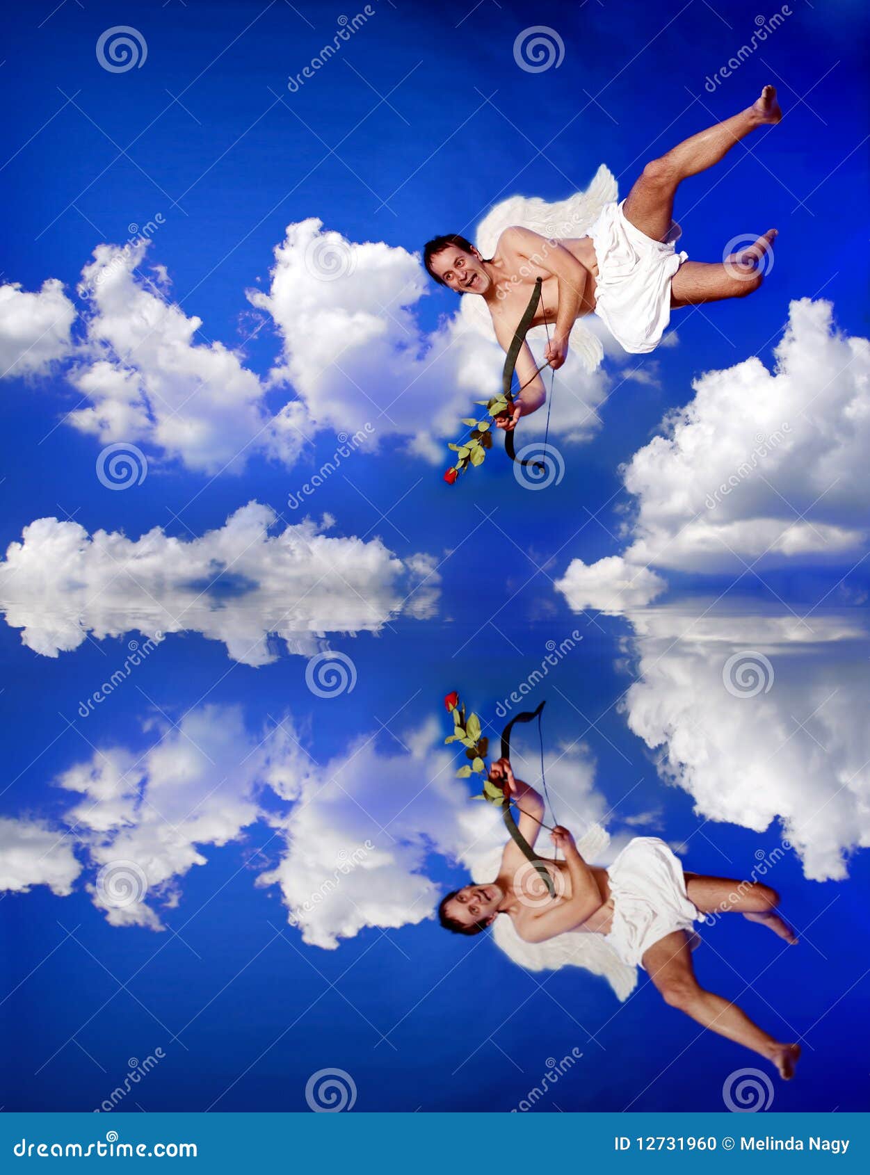 Flying Cupid stock photo. Image of feeling, celebration - 12731960