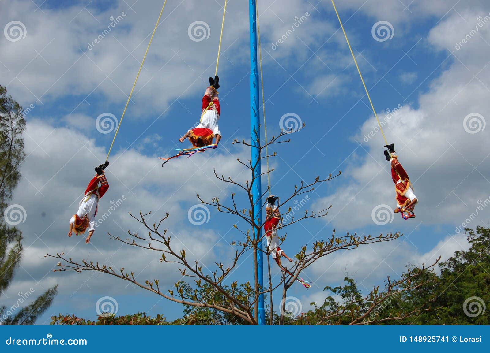 Flying Dancers at Tulum Mexico Editorial Photo - Image of caribbean ...