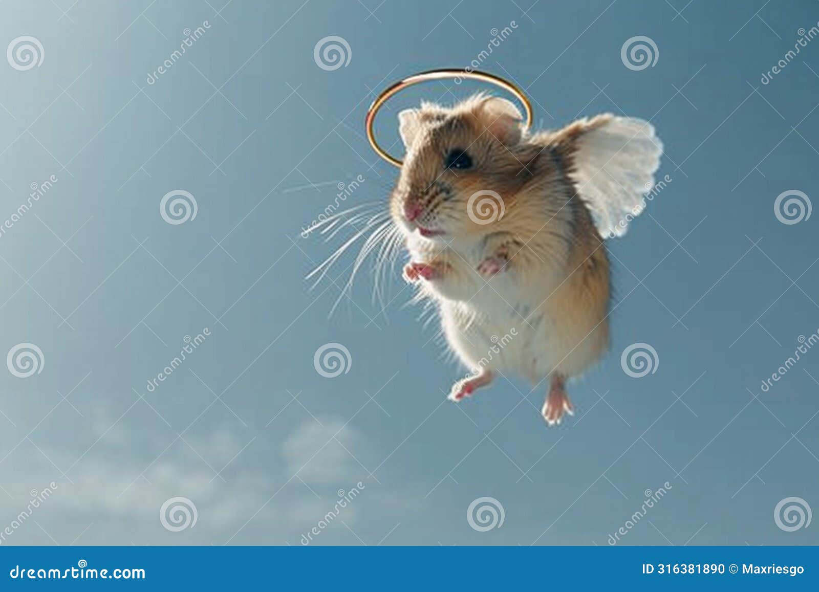 Flying Dead Hamster in the Sky Stock Illustration - Illustration of ...