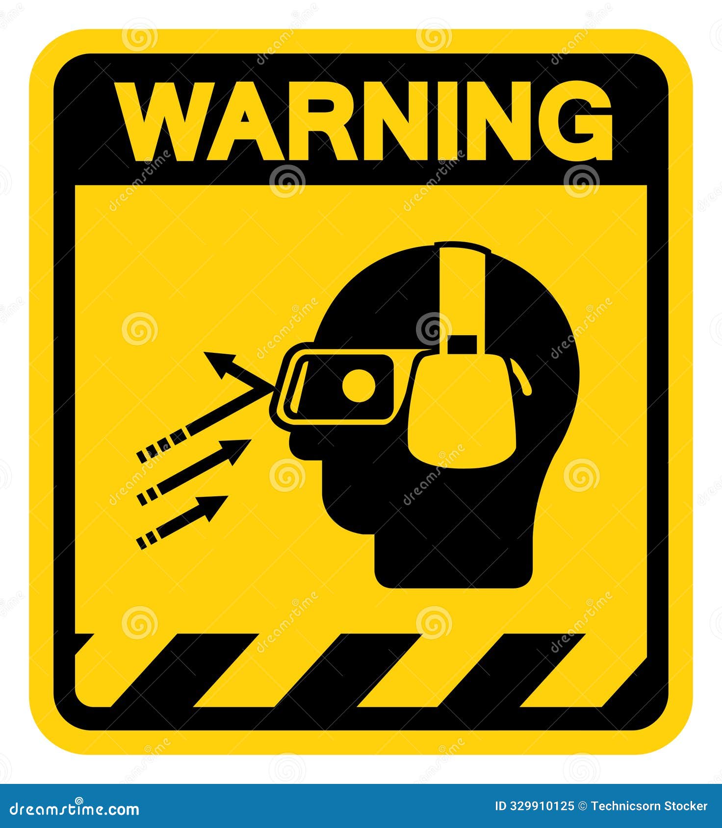 Flying Debris-Loud Noise Warning Sign, Vector Illustration, Isolate on ...