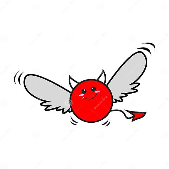 Flying Devil Cartoon stock vector. Illustration of cartoon - 78259008