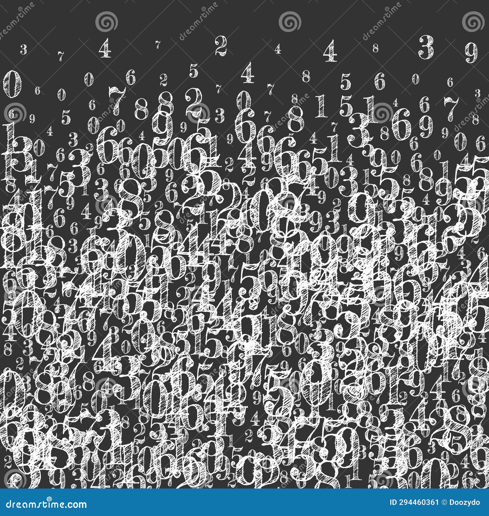 Flying Digits and Numbers. School Stock Vector - Illustration of ...