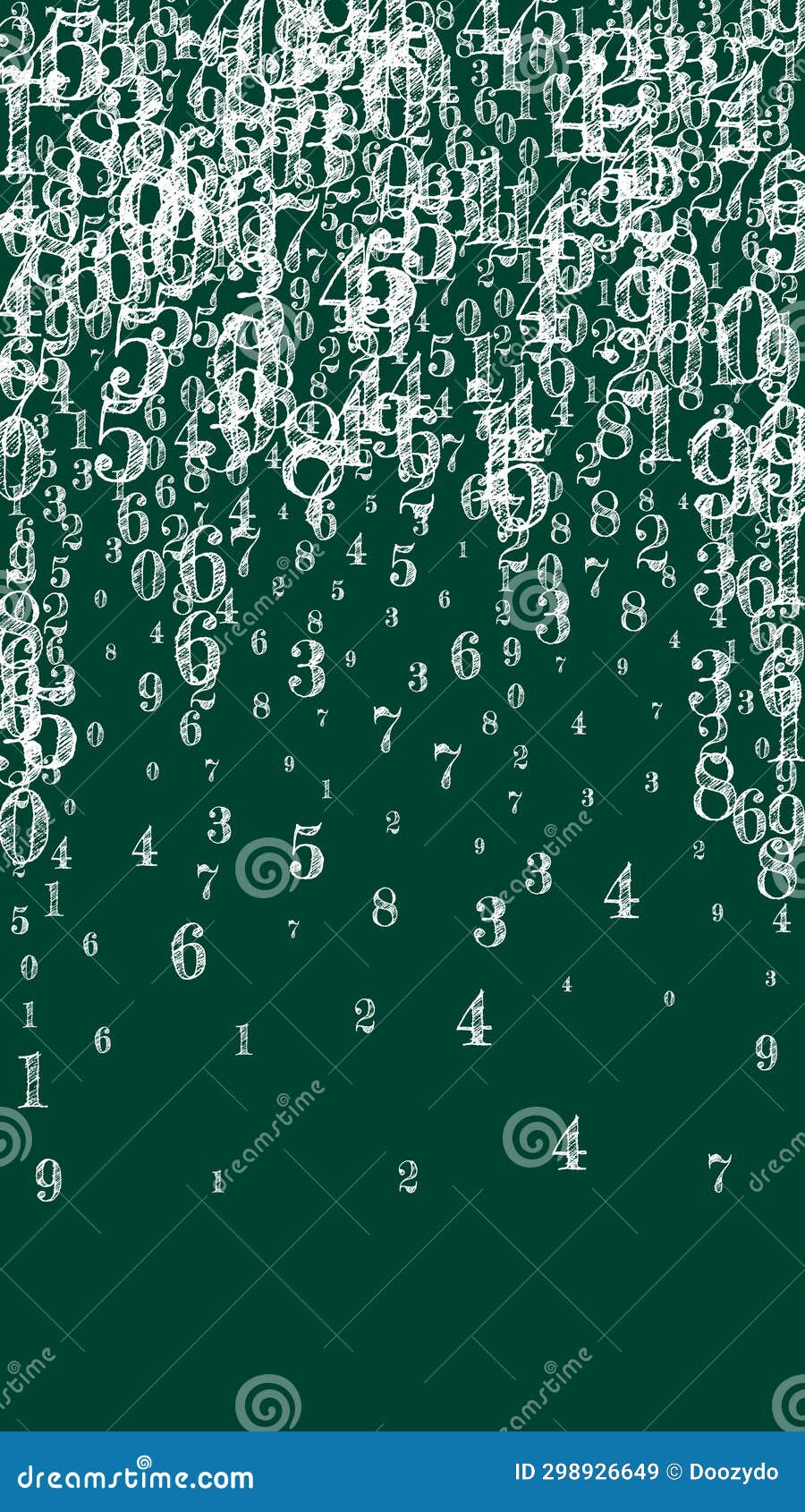 Flying Digits and Numbers. School Stock Illustration - Illustration of ...