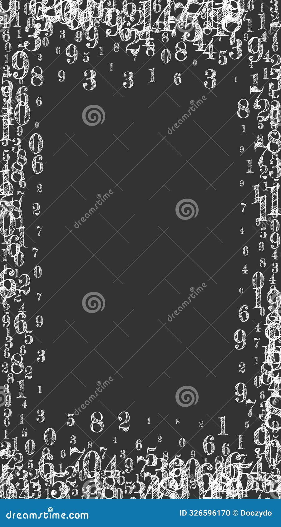 Flying Digits and Numbers. School Stock Illustration - Illustration of ...