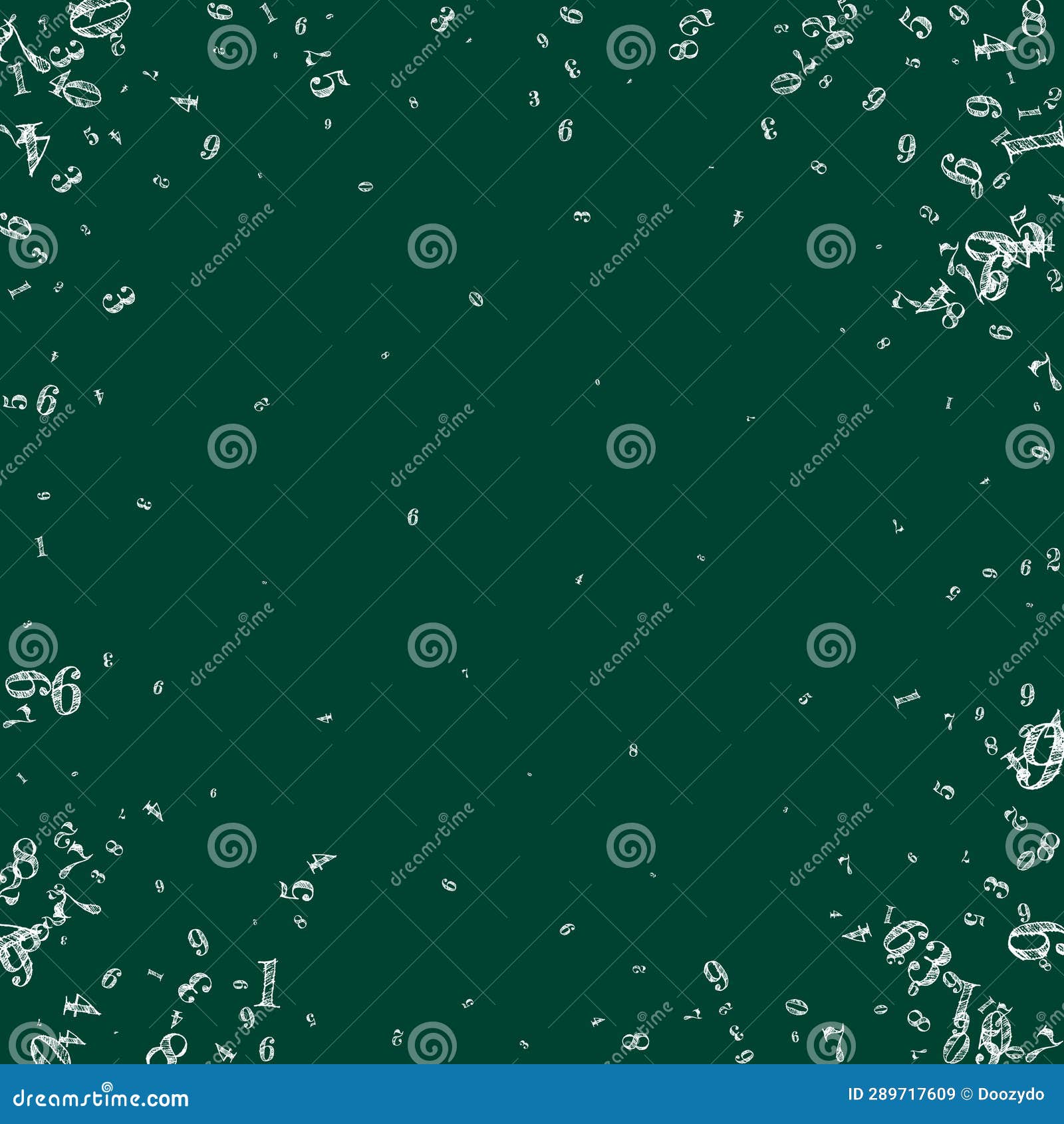 Flying Digits and Numbers. School Stock Illustration - Illustration of ...