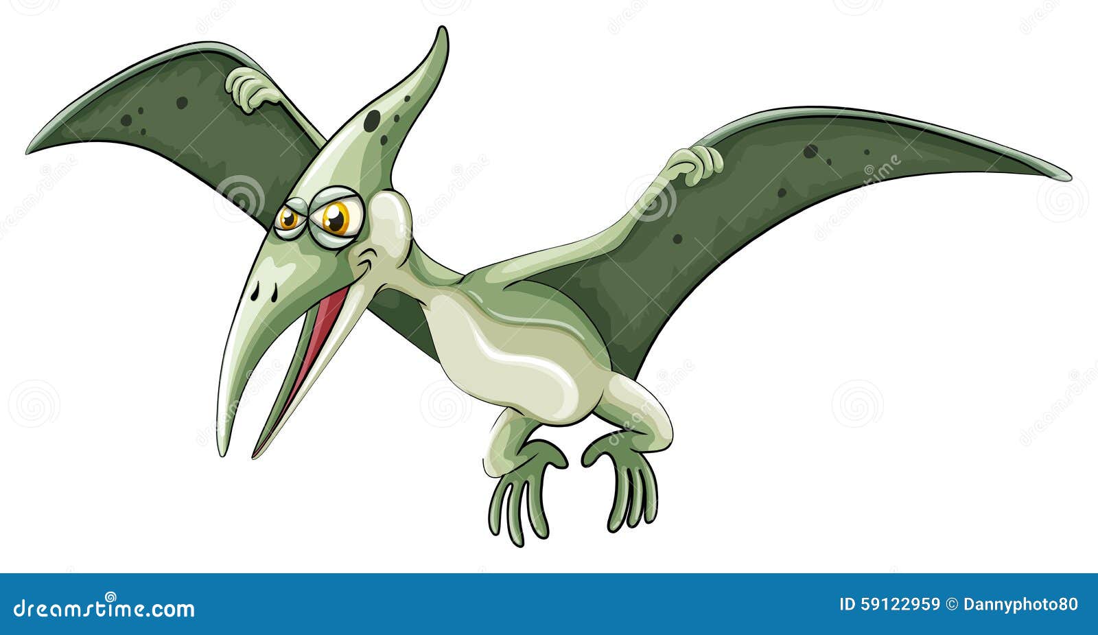 Flying Dinosaur Royalty-Free Cartoon | CartoonDealer.com #14244944