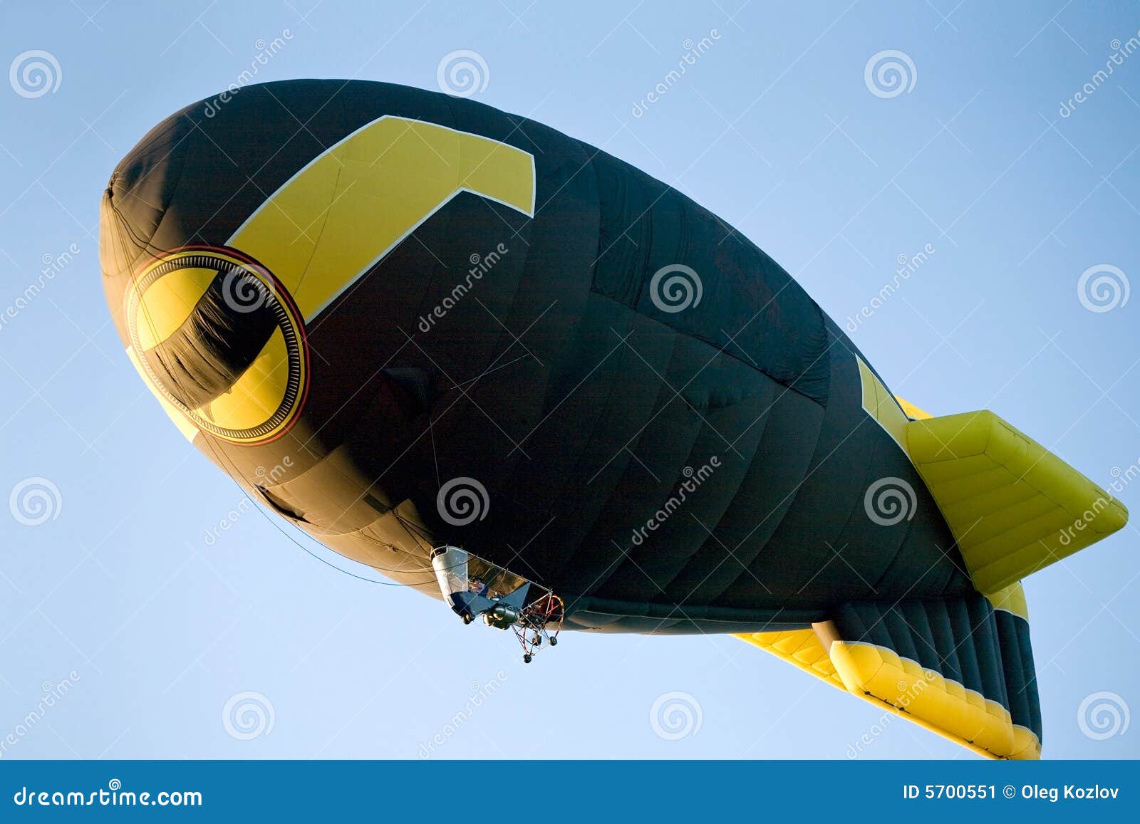 Flying dirigible stock image. Image of black, cockpit - 5700551