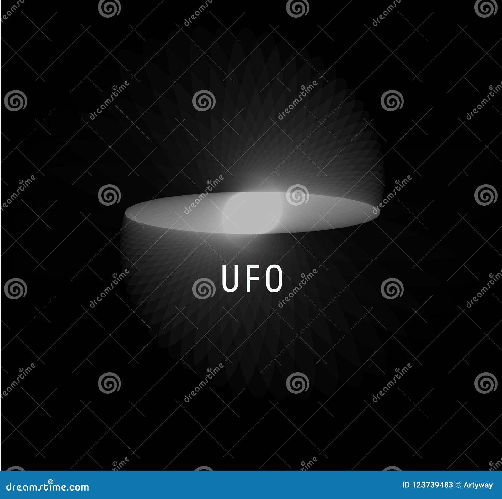 Flying Disc Vector Logo Template. UFO Abstract Vector Illustration ...