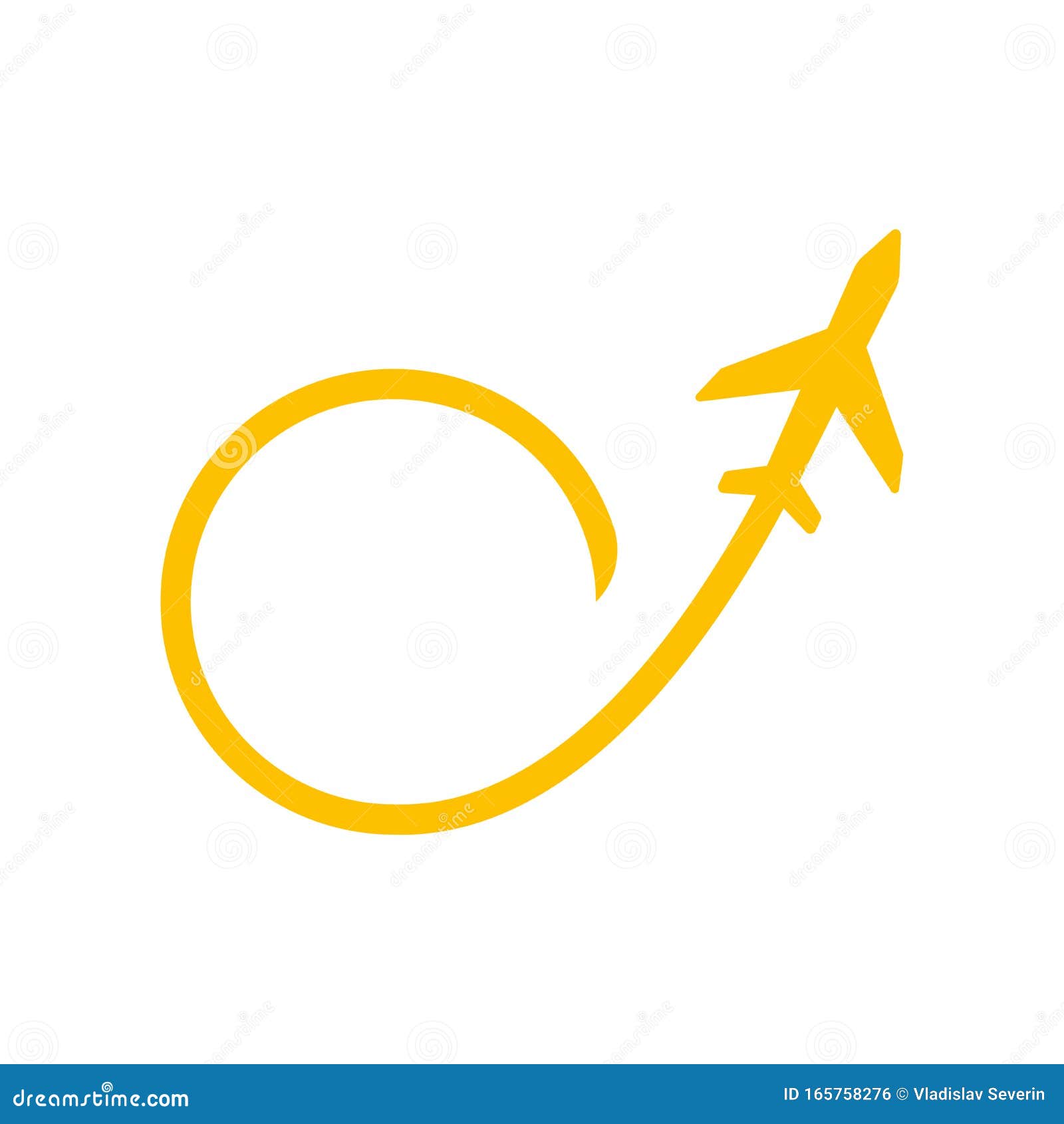 Flying into the Distance Airplane Icon Stock Illustration ...