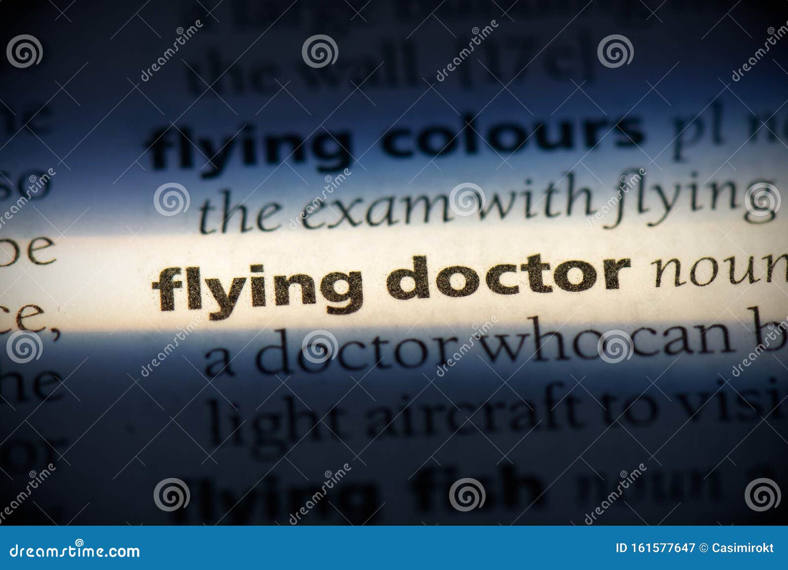 Flying doctor stock image. Image of thesaurus, vocabulary - 161577647