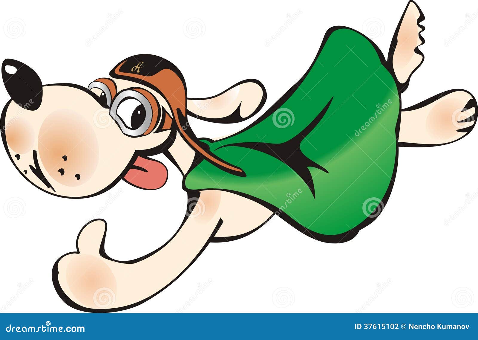 Flying dog stock vector. Illustration of tippet, helmet - 37615102