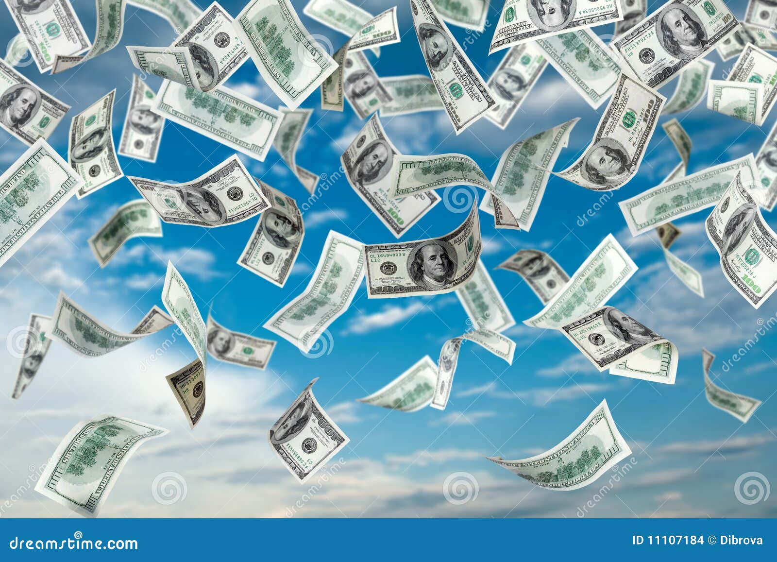 Flying dollars stock photo. Image of cash, paper, american - 11107184