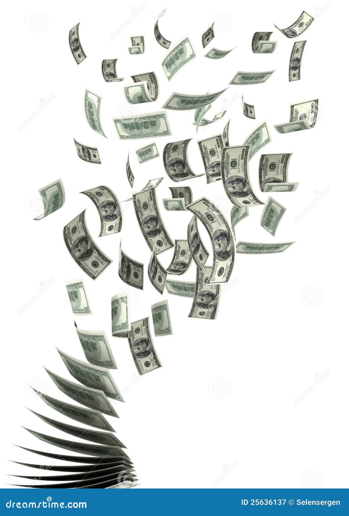 Flying Dollars stock illustration. Illustration of flying - 25636137