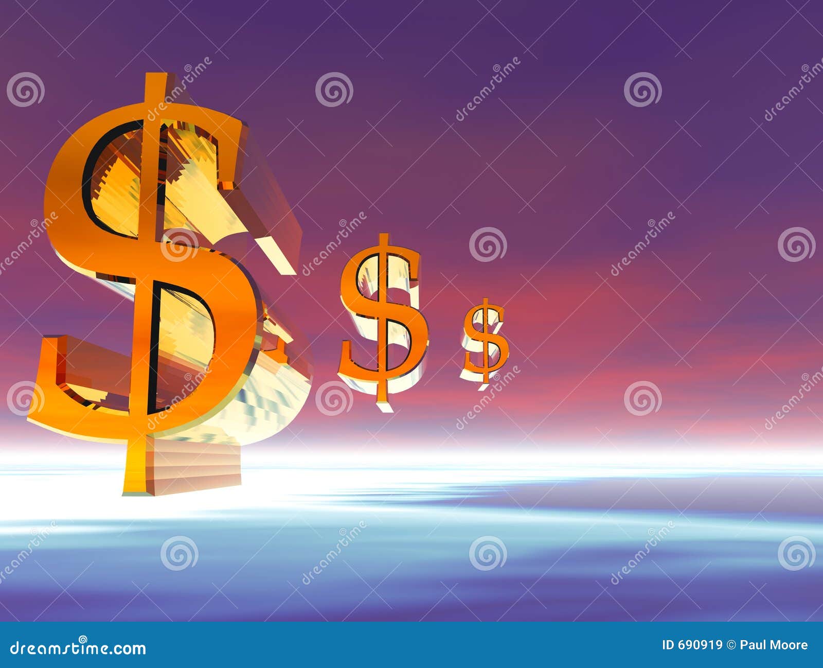 Flying Dollars stock illustration. Illustration of united - 690919
