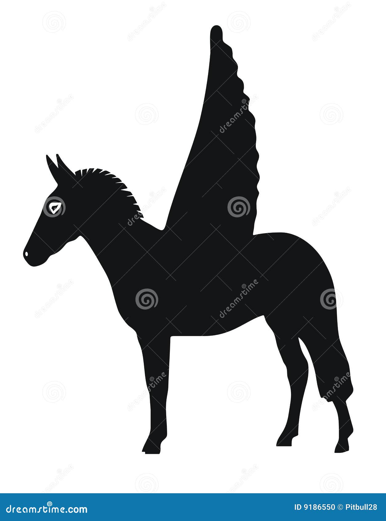 Flying donkey stock illustration. Illustration of imaginary - 9186550