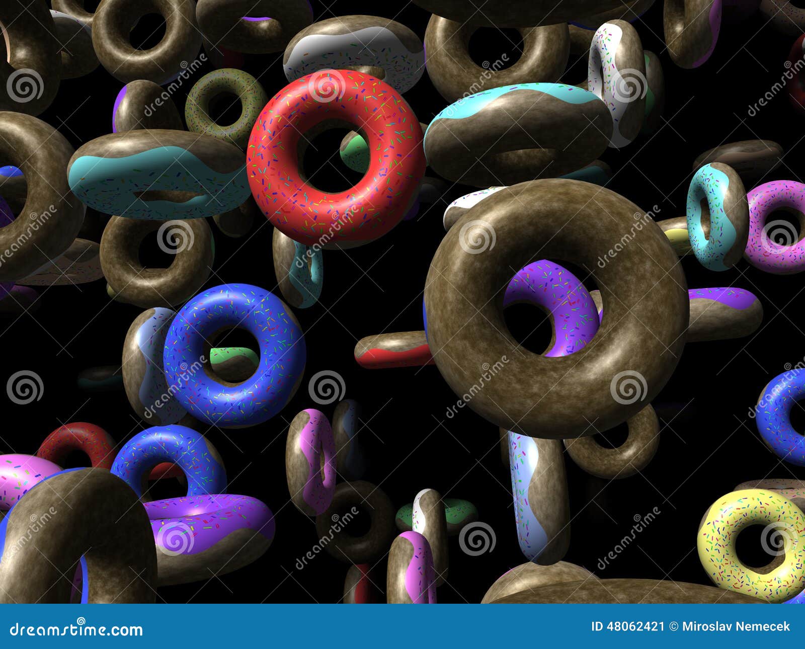 Donuts Generated Textures With Diffuse, Bump And Normal Royalty-Free ...