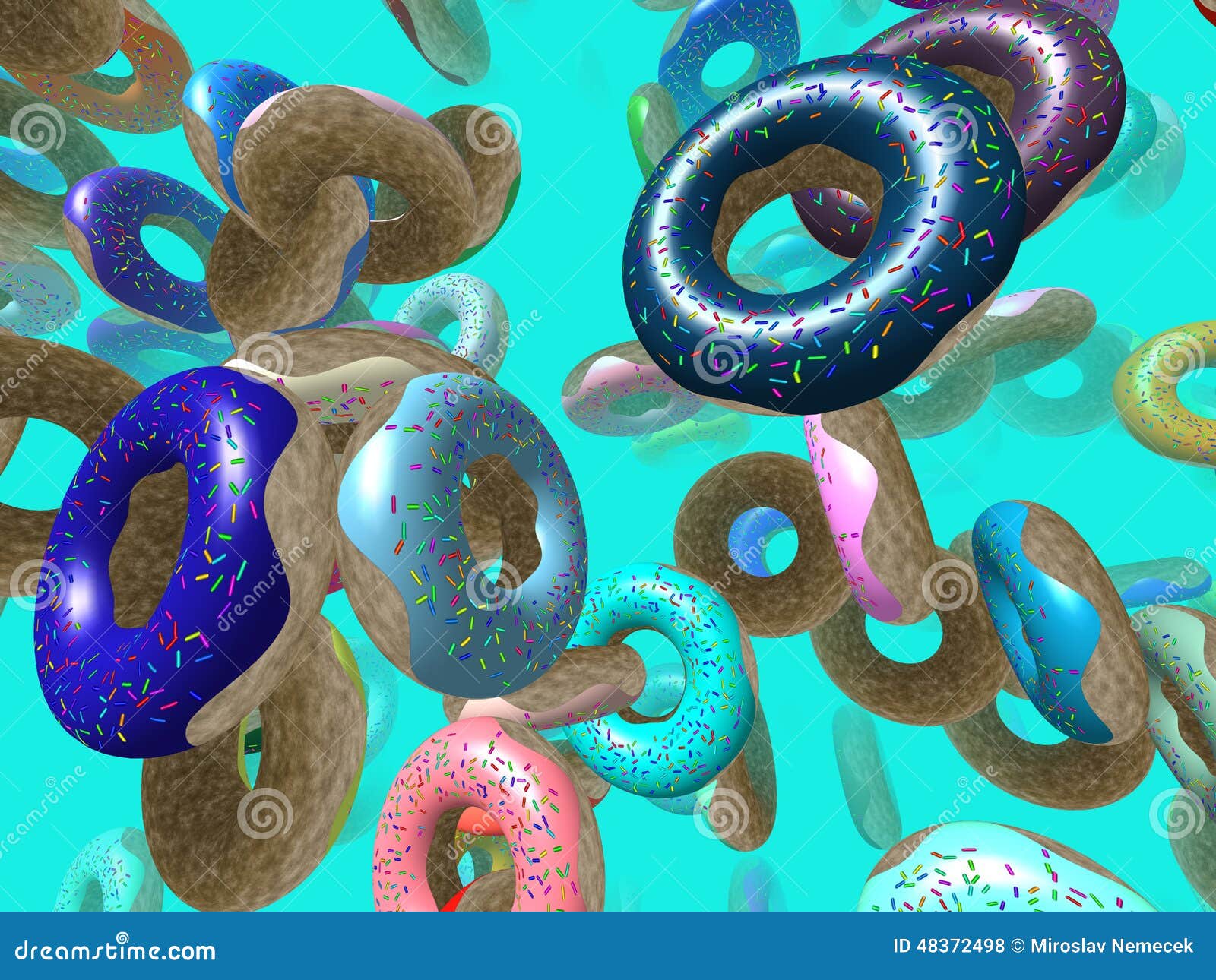 Donuts Generated Textures With Diffuse, Bump, Normal Stock Photo ...