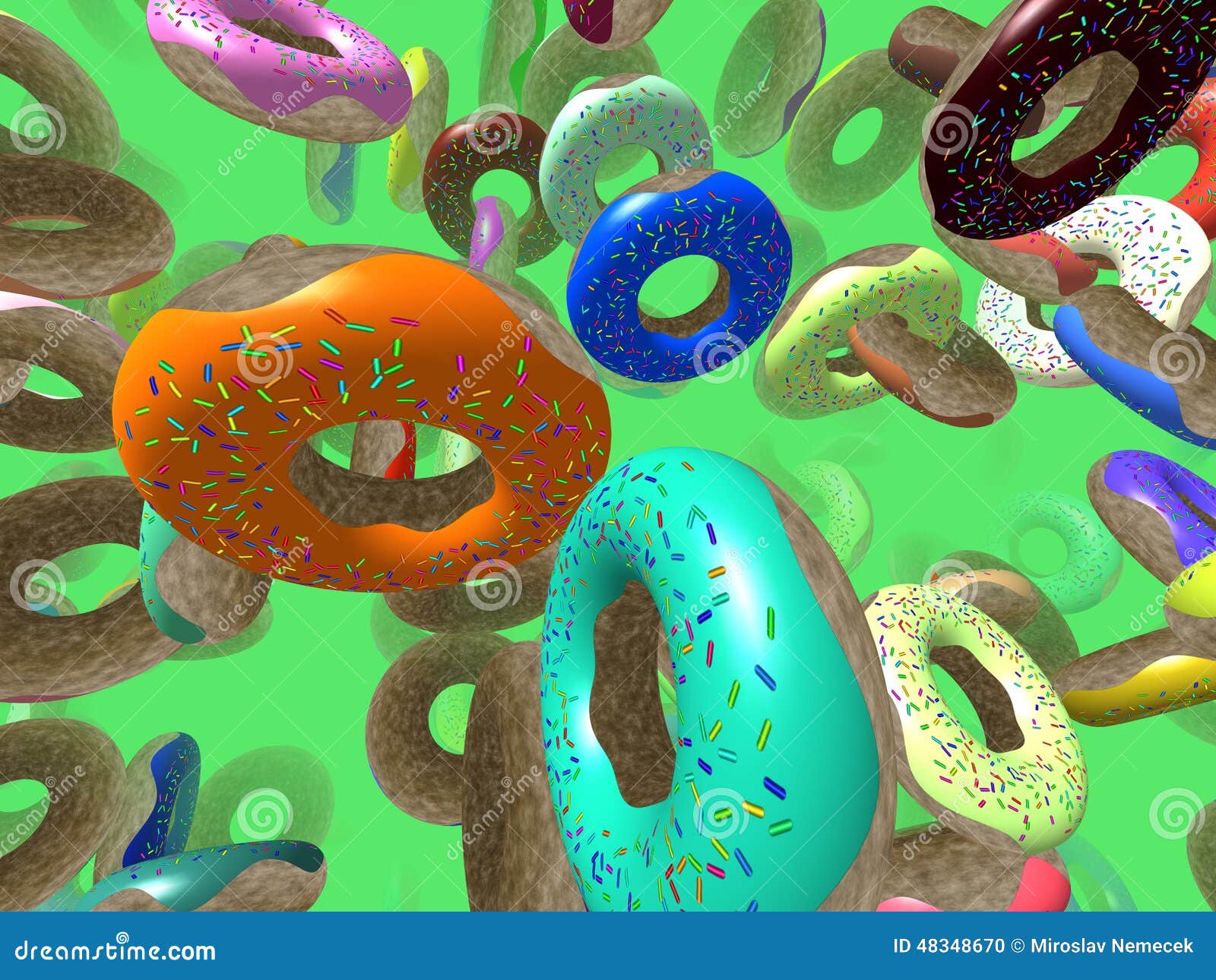 Donuts Generated Textures With Diffuse, Bump And Normal Royalty-Free ...