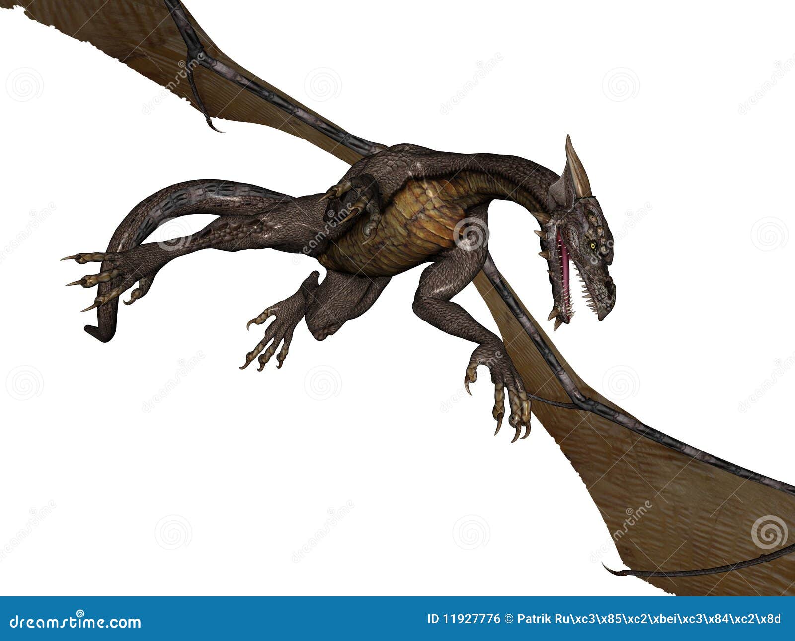 Flying Dragon Or Draco Sp., Vintage Engraving Vector Illustration ...