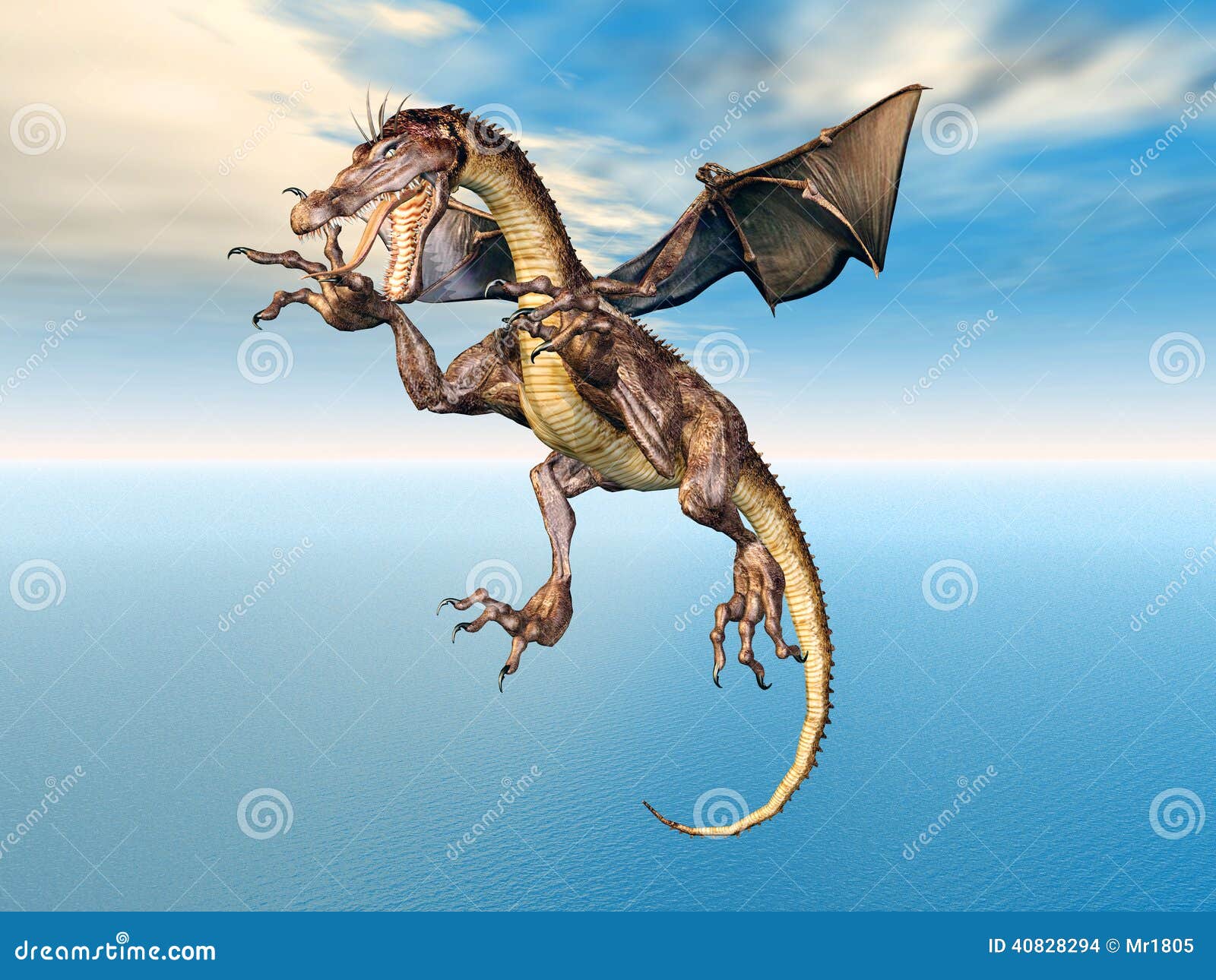 Flying Dragon stock illustration. Illustration of legend - 40828294